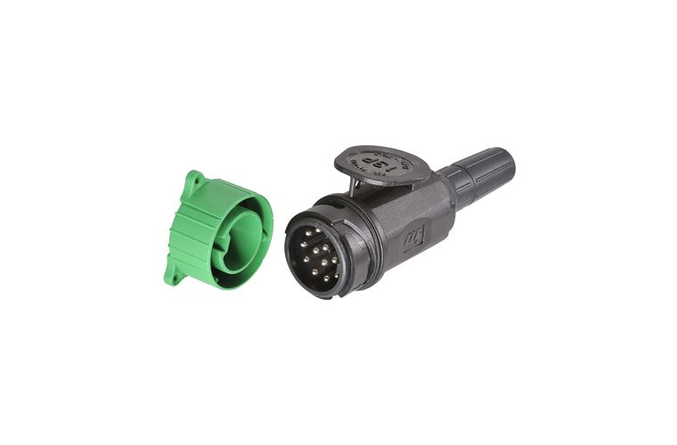Narva | 12 Volt 13 Pin Euro Round Plastic Trailer Plug with Parking Socket
