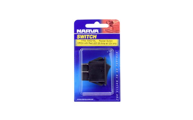 Narva | Off/On Rocker Switch with Red LED