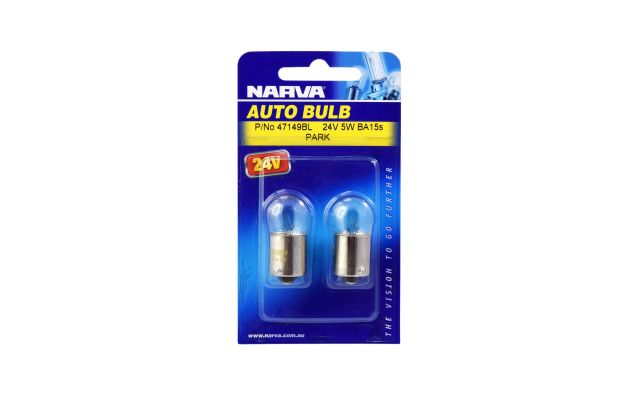 Narva | 24V 5W R5W BA15S INCANDESCENT GLOBES (Blister pack of 2)