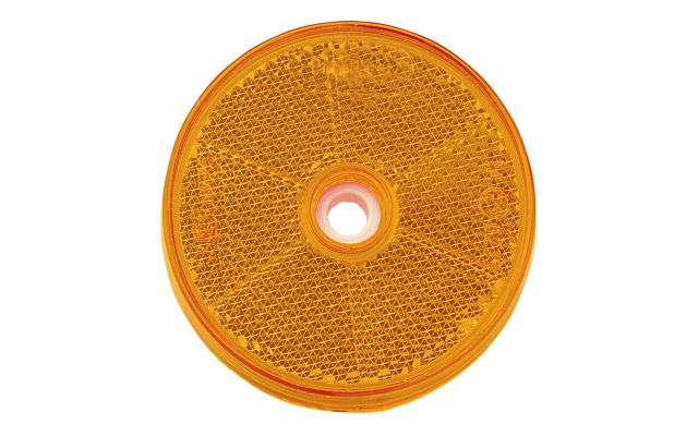 Narva | Amber Retro Reflector with Central Fixing Hole