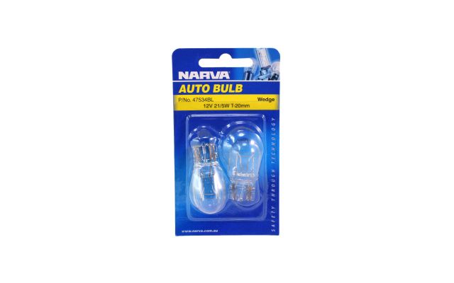 Narva | 12V 21/5W W3 X 16Q W21/5W WEDGE GLOBES (Blister pack of 2)
