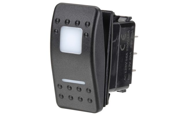 Narva | 12/24V On/Off/On LED Illuminated Sealed Rocker Switch (Red)