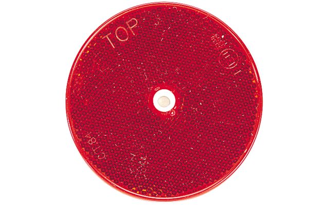 Narva | Red Retro Reflector with Central Fixing Hole