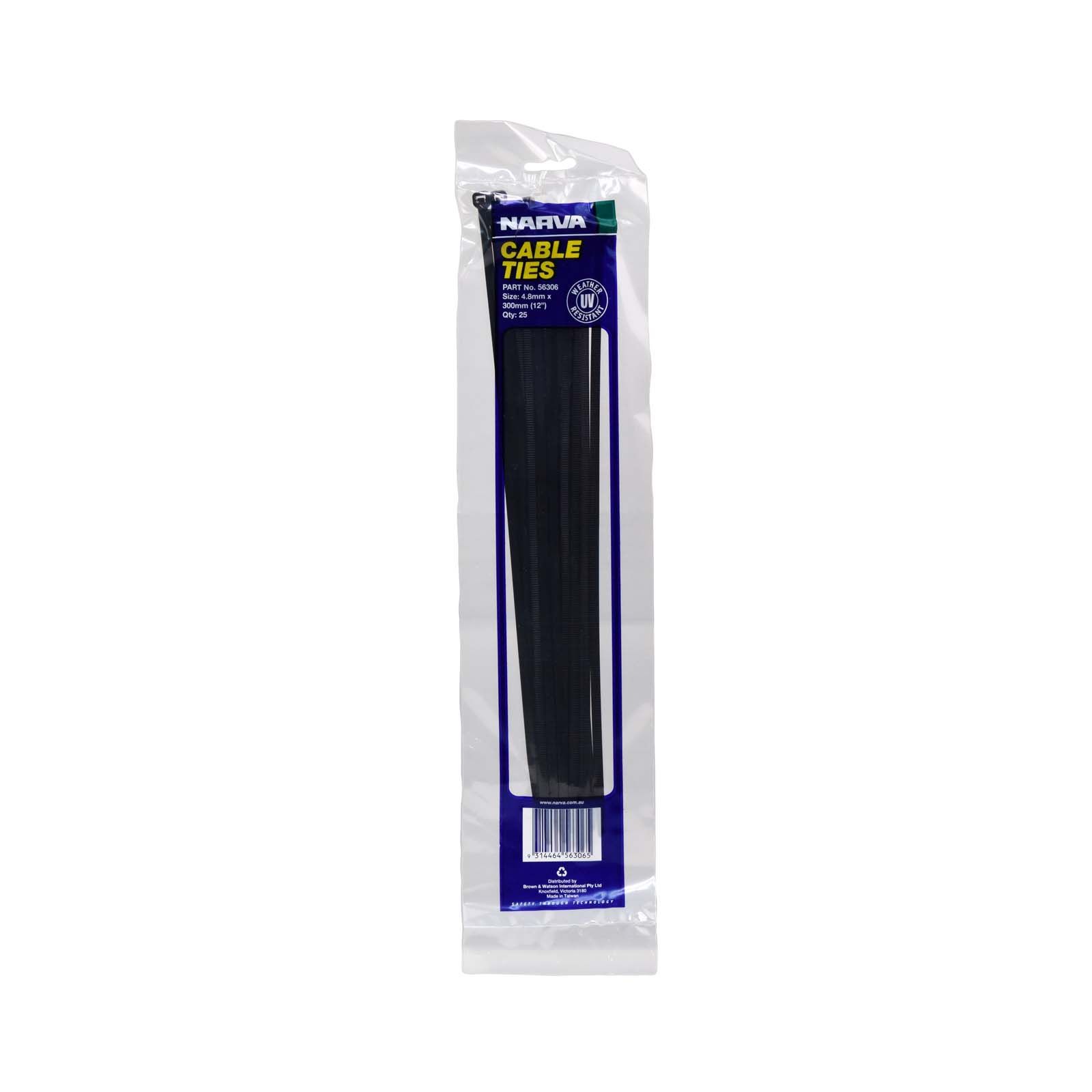 Narva | CABLE TIE 4.8 X 300MM (25 pack)