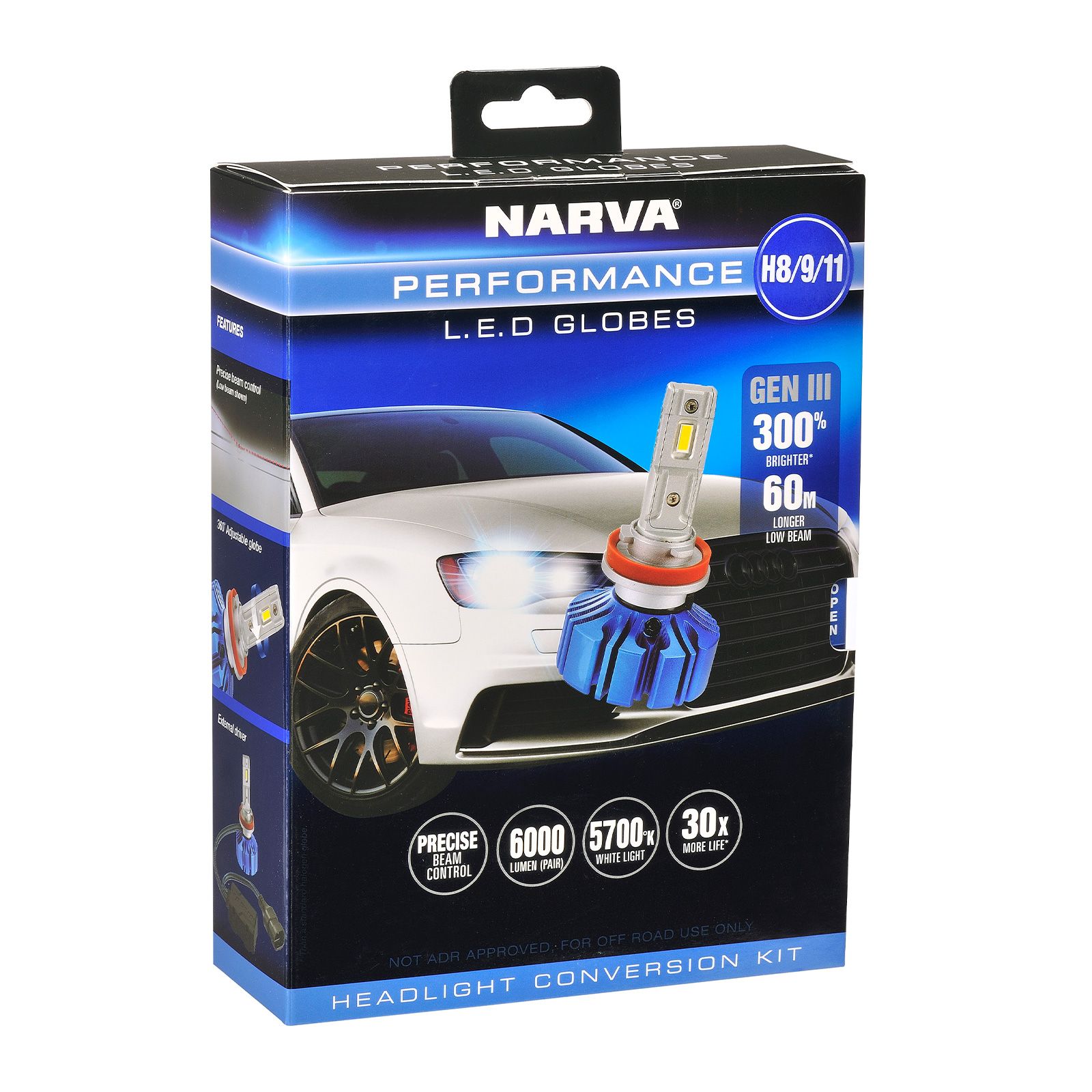 Narva | H8/H9/H11 12/24V Gen III LED Performance Globe Kit