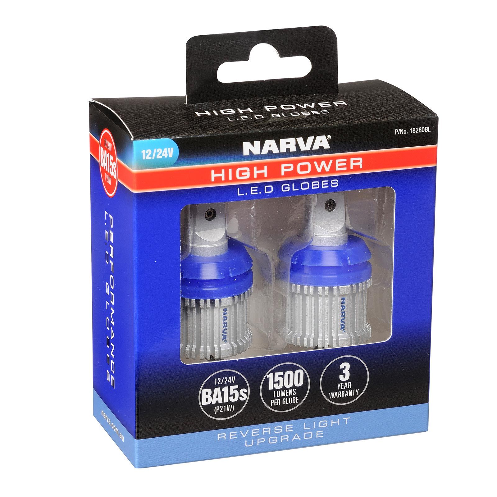 Narva | 12/24V BA15S HP REV LED GLOBES