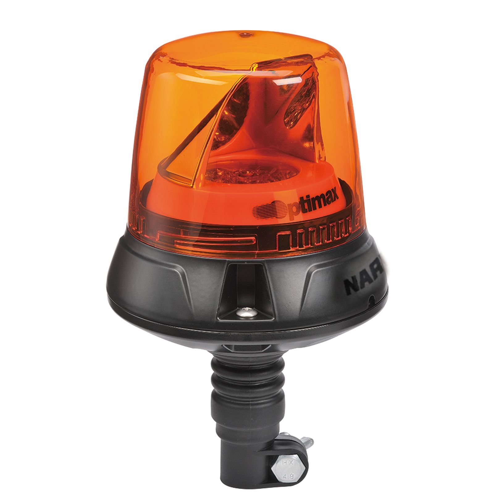 Narva | 10-33V Optimax LED Rotating Beacon Flexible Mount (Amber)