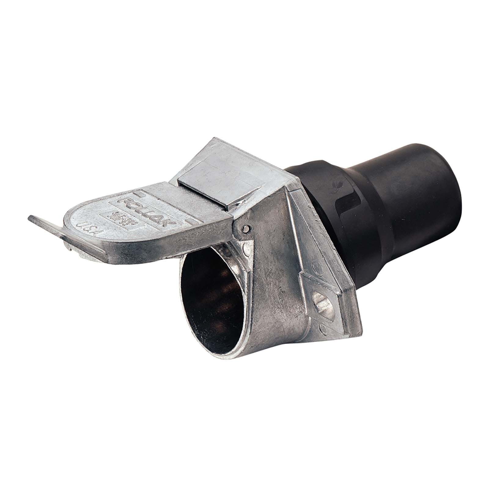 Narva | 7 Pin Heavy-Duty Round Metal Trailer Socket with Rubber Boot
