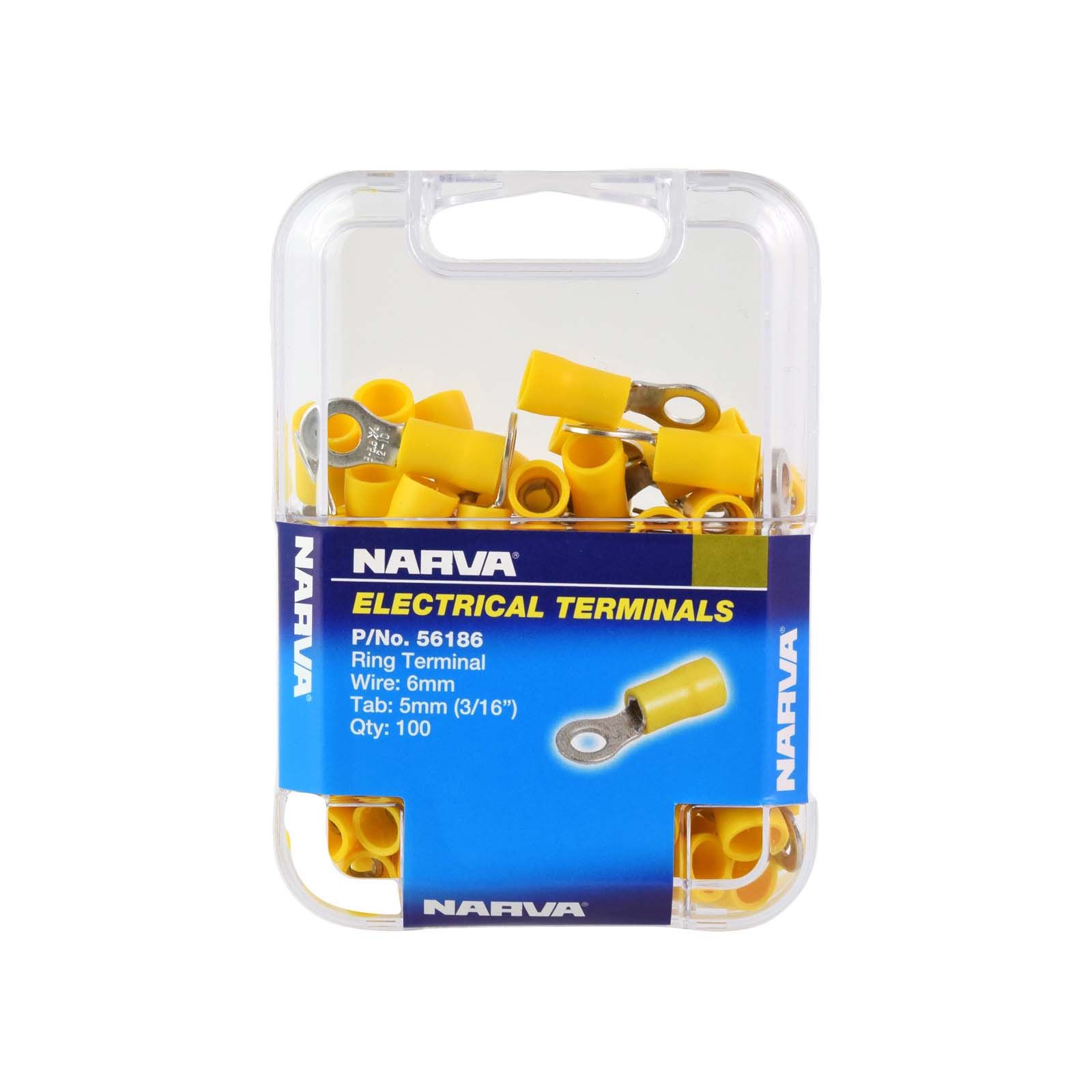 Narva | 5.0MM RING TERMINAL YELLOW (100 pack)