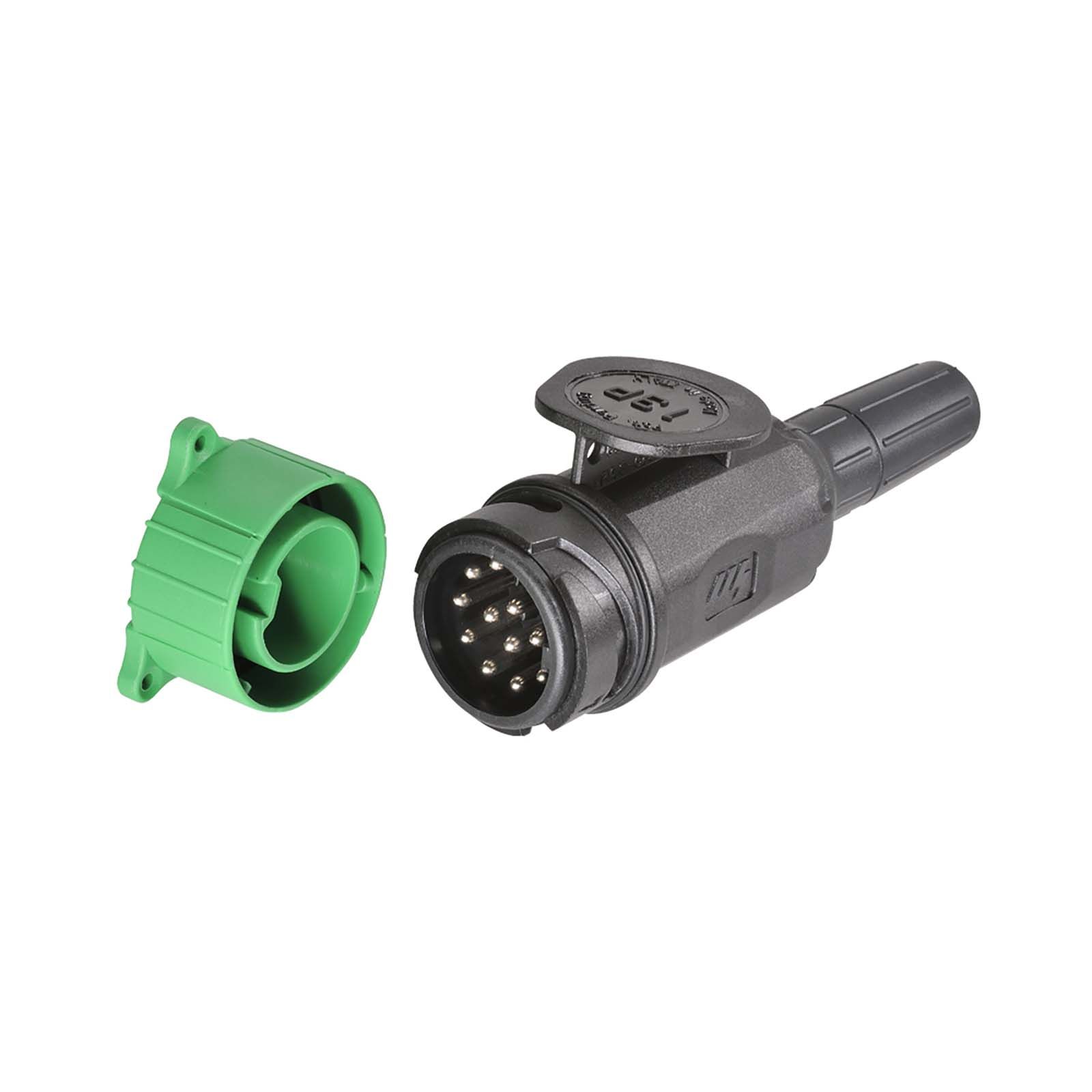Narva | 12 Volt 13 Pin Euro Round Plastic Trailer Plug with Parking Socket