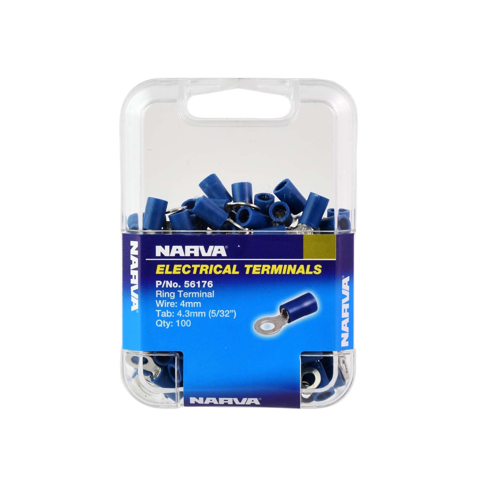 Narva | 4.3MM RING TERMINAL BLUE (100 pack)
