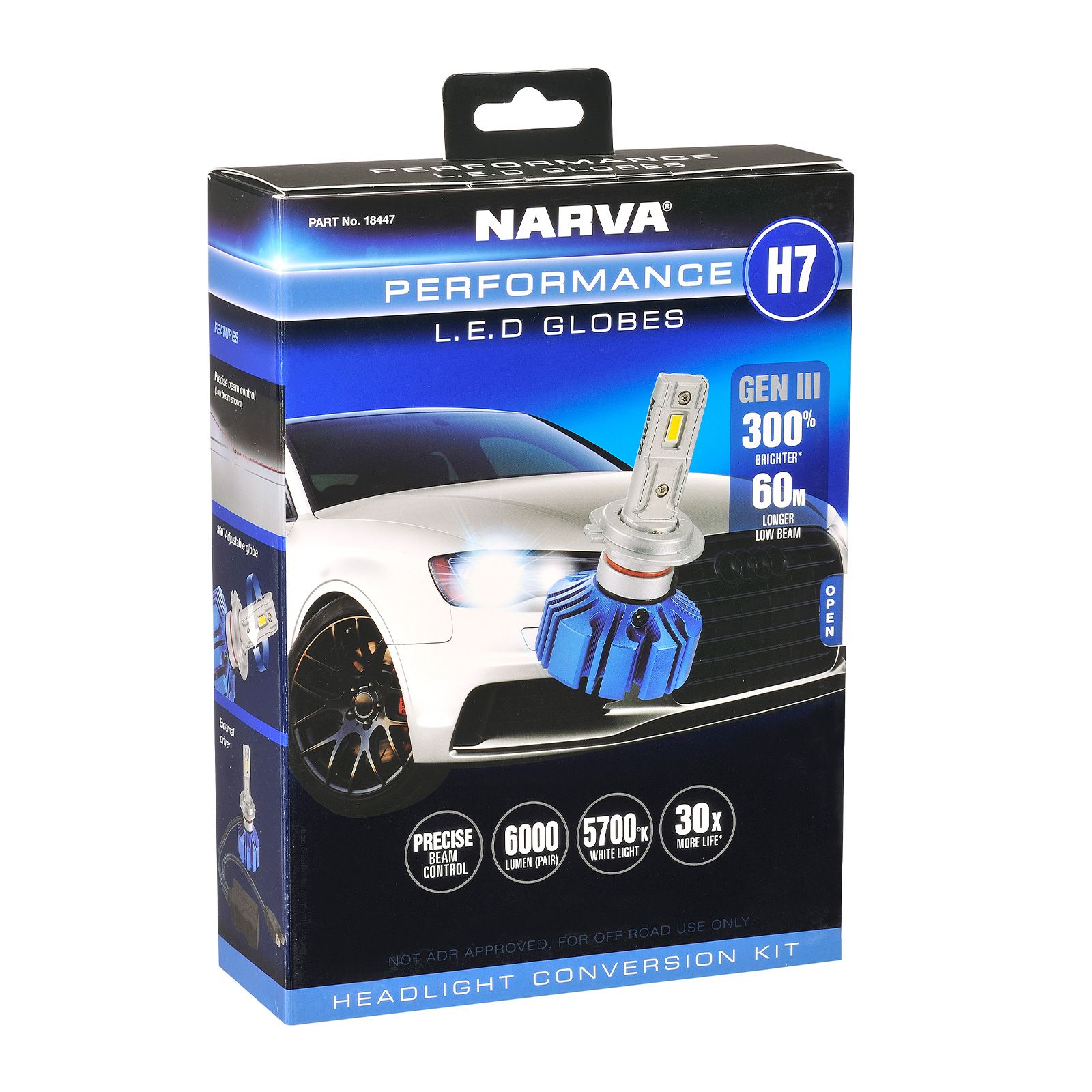 Narva | H7 12/24V Gen III LED Performance Globe Kit