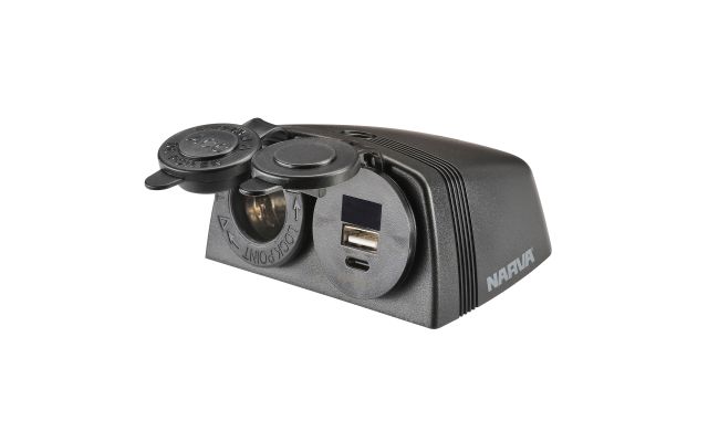 Narva | HEAVY-DUTY TWIN ACCESSORY/USB/USB-C SOCKET