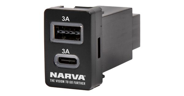 Narva | 12 VOLT ILLUMINATED USB-C PORT (BLUE)