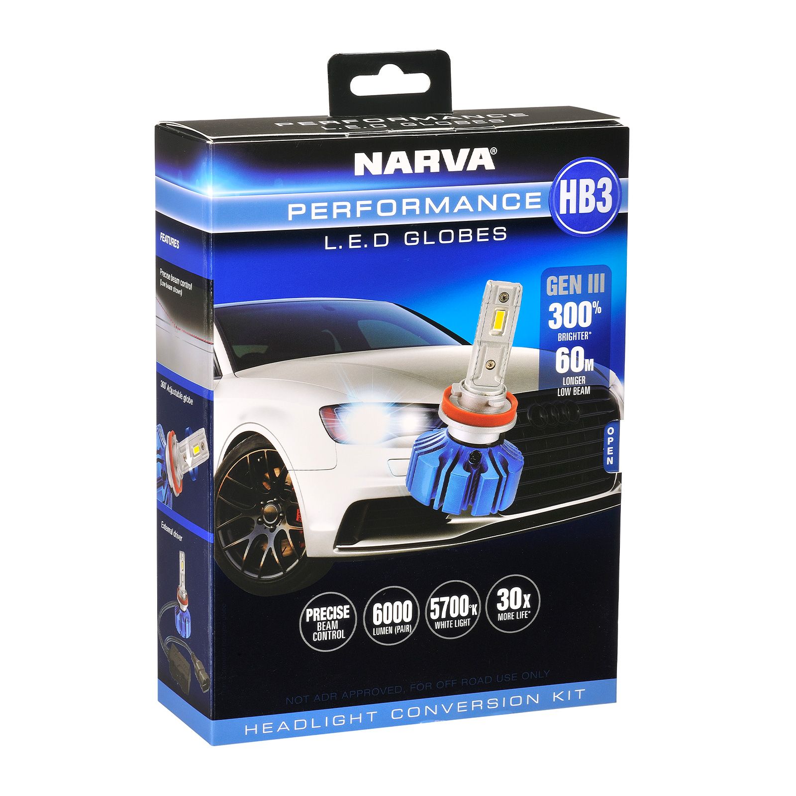 Narva | HB3 12/24V Gen III LED Performance Globe Kit