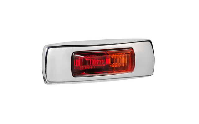 Narva | 9–33V LED SIDE MARKER (RED/AMBER), CHROME COVER, 0.5M CABLE ...