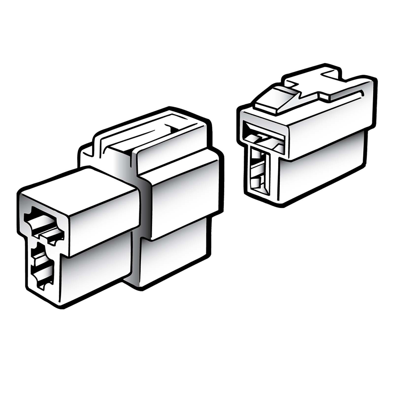 Narva | 2 WAY MALE QUICK CONNECTOR HOUSING (2 pack)