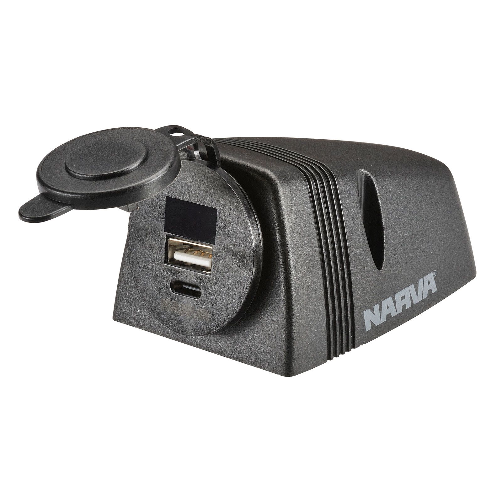 Narva | HEAVY-DUTY SURFACE MOUNT DUAL USB/USB-C SOCKET