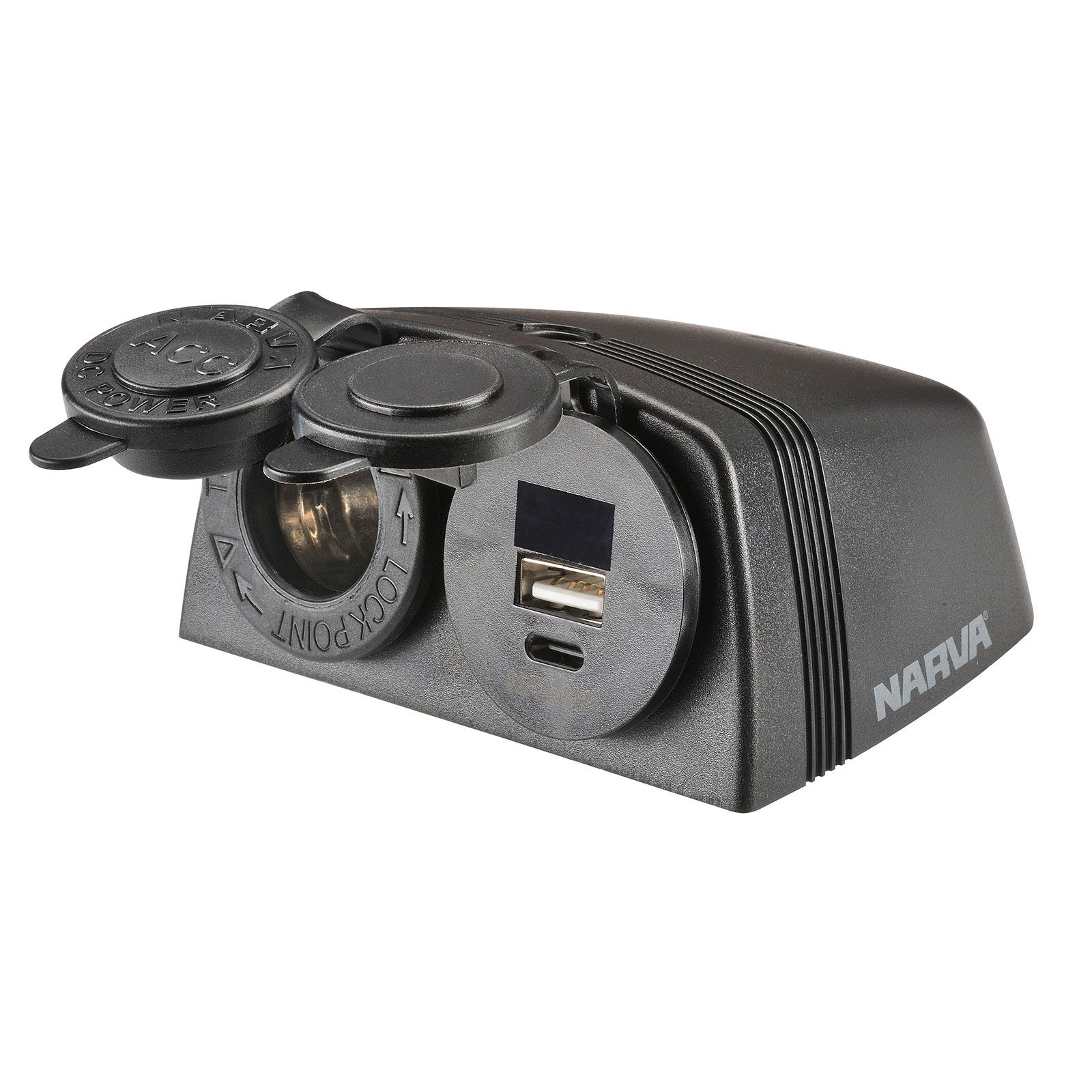 Narva | HEAVY-DUTY TWIN ACCESSORY/USB/USB-C SOCKET