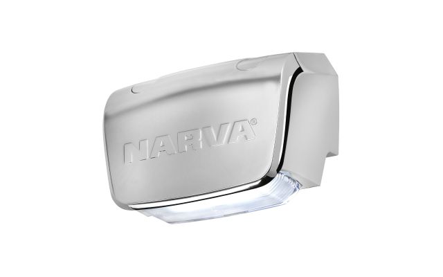 Narva | 9–33 VOLT 3 LED LICENCE PLATE LAMP IN CHROME HOUSING AND 0.5M CABLE